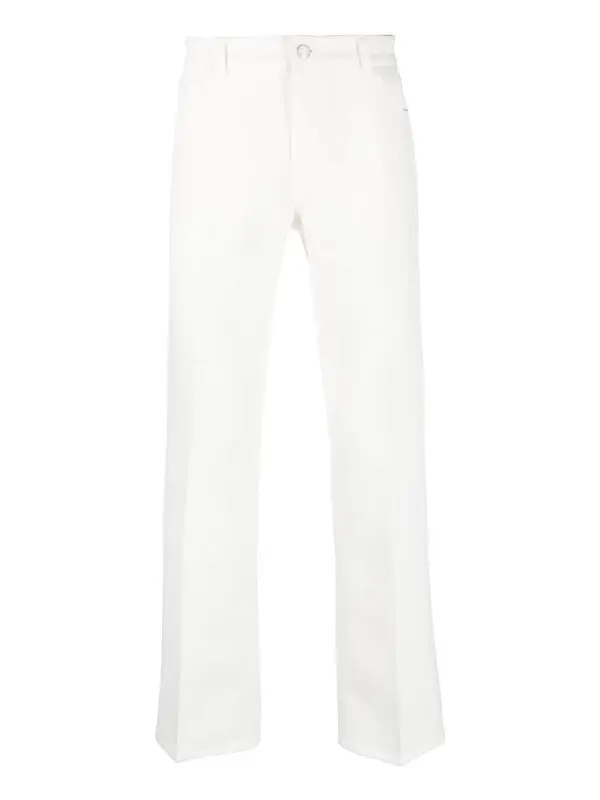 COURREGES Bootcut Twill Tailored Trousers - White