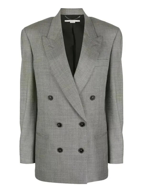 Stella McCartney Peak-lapels Double-breasted Blazer - Grey