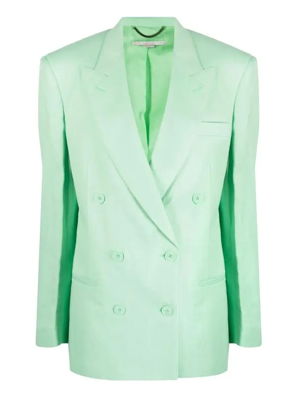 Stella McCartney Peak-lapels Double-breasted Blazer - Green