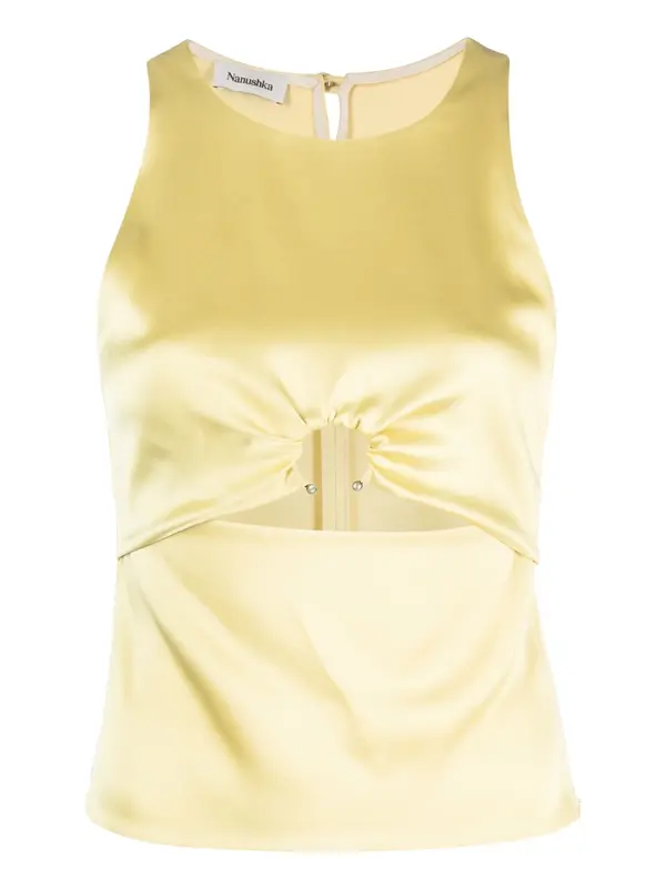 Nanushka Cut-out Sleeveless Top - Yellow