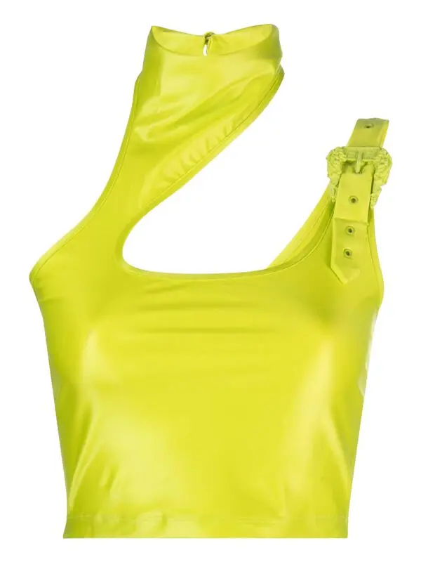 Versace Cut-out Crop Top - Yellow