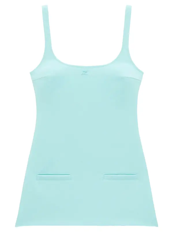 COURREGES Trapeze Mini Dress - Blue