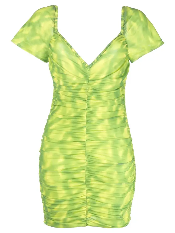 ROTATE BY BIRGER CHRISTENSEN Tie-dye Mini Dress - Green