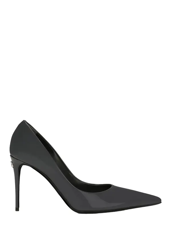 Dolce & Gabbana 90mm Patent Leather Pumps - Grey