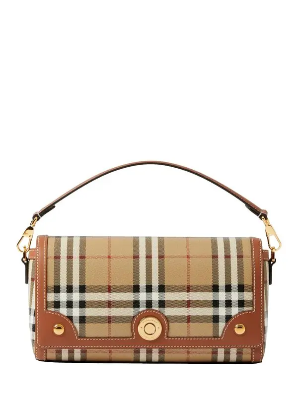 Burberry Check-pattern Top Handle Bag - Brown