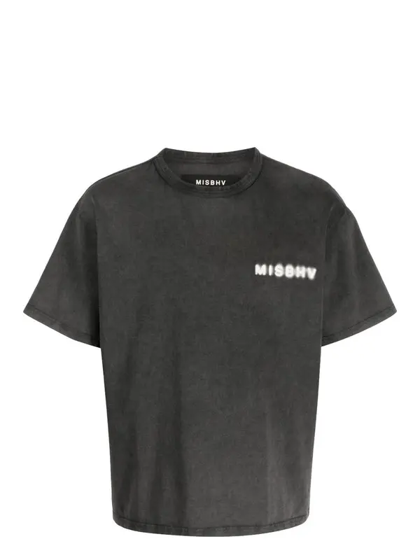 MISBHV Logo-print Cotton T-shirt - Grey