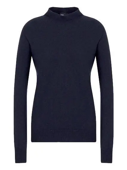 Giorgio Armani Pure Cashmere Mock-neck Jumper - Blue / Navy