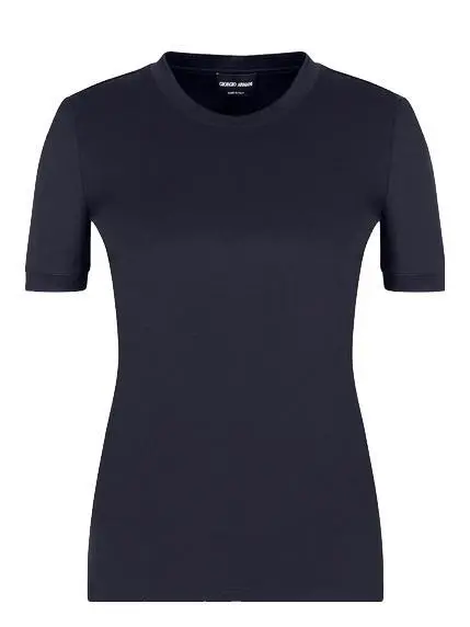 Giorgio Armani Short-sleeved Cashmere Jumper - Blue / Navy