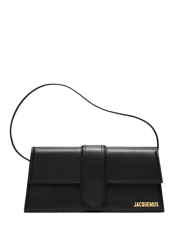 Jacquemus Long Le Bambino Leather Shoulder Bag - 990 Black