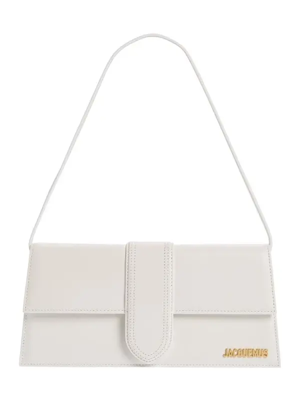 Jacquemus Long Le Bambino Leather Shoulder Bag - White