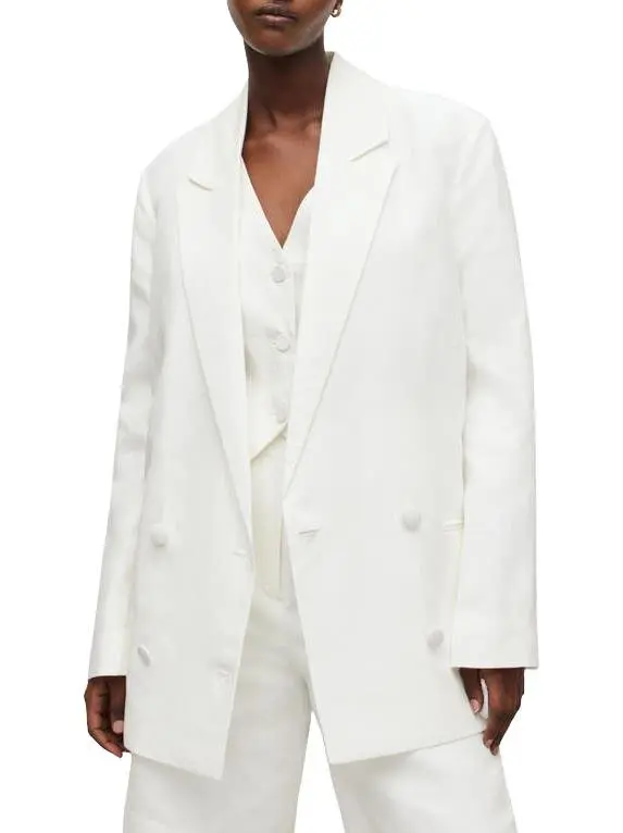 ALLSAINTS Petra Double Breasted Blazer - Off White