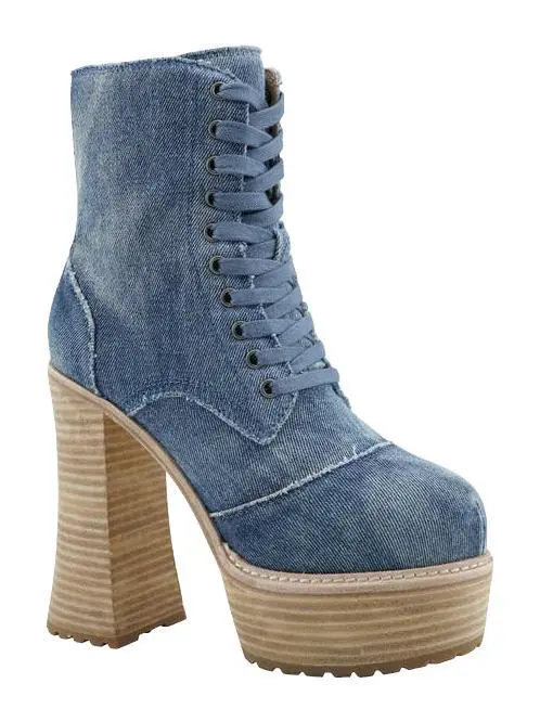 ZIGI Johanny Platform Bootie - Blue Denim