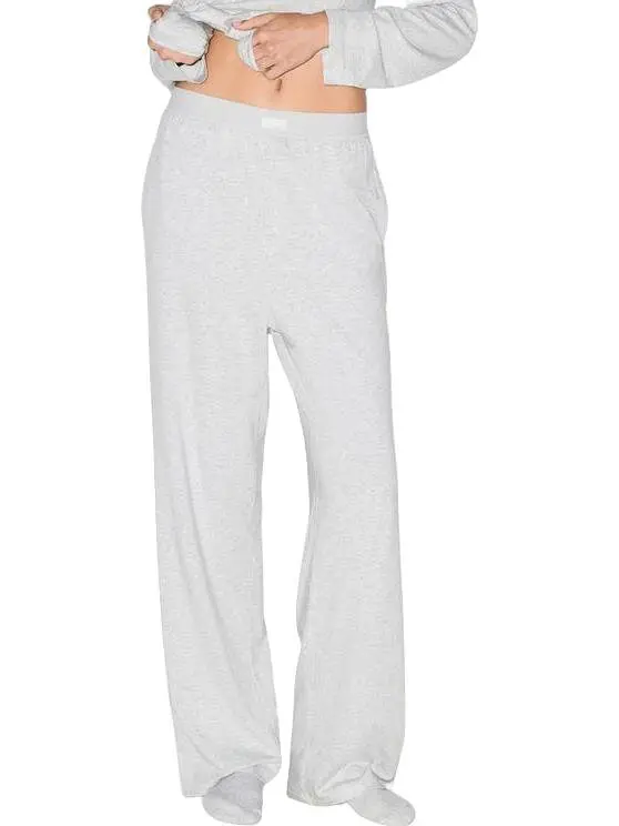 SKIMS Boyfriend Loose Pants - Light Heather Grey