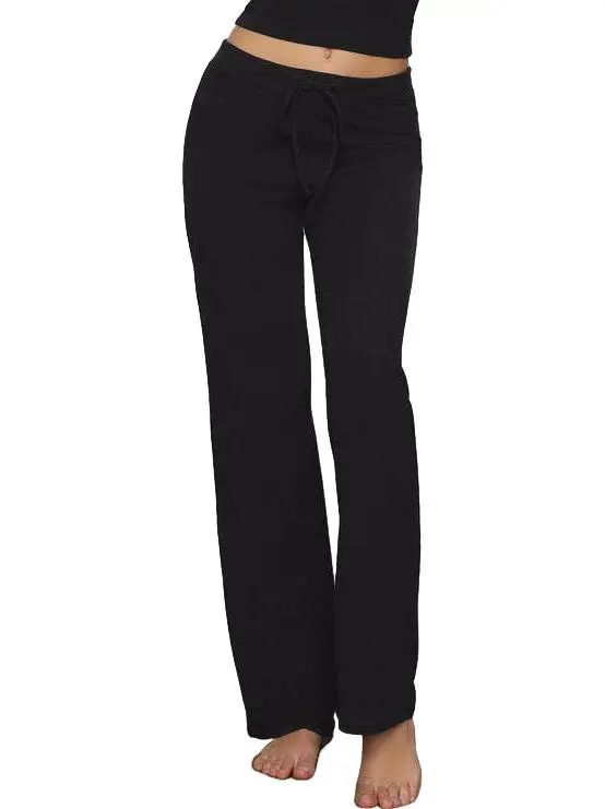 SKIMS Stretch Cotton Sleep Pants - Soot