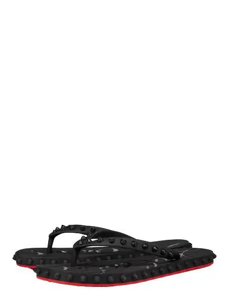 CHRISTIAN LOUBOUTIN Super Loubi Flip Flop - Black