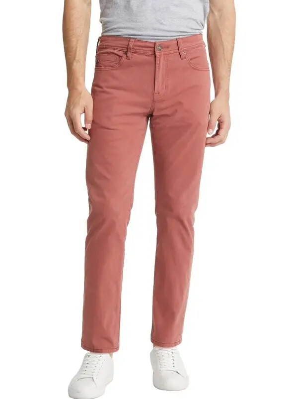 LIVERPOOL Kingston Modern Straight Leg Twill Pants - Clay