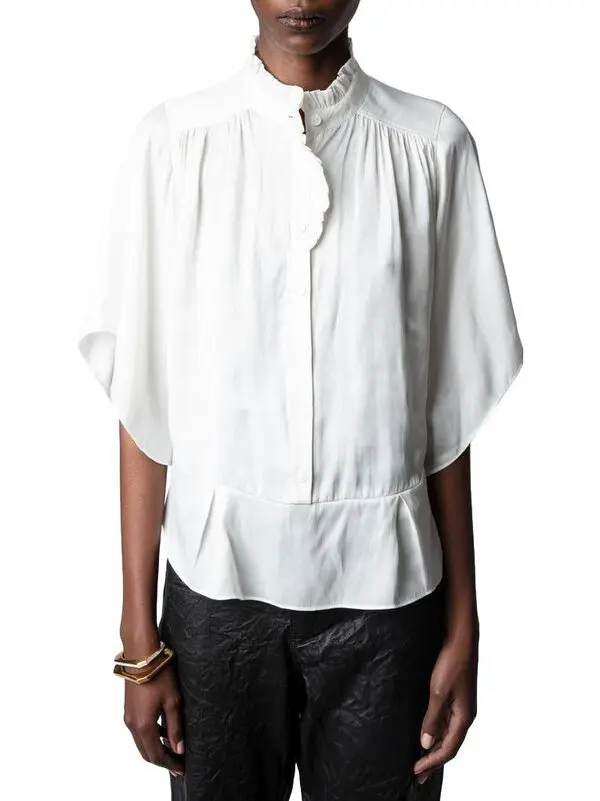 Zadig&Voltaire Taro Ruffle Satin Blouse - Judo