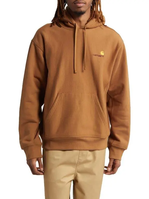Carhartt Work In Progress Embroidered Logo Hoodie - Hamilton Brown