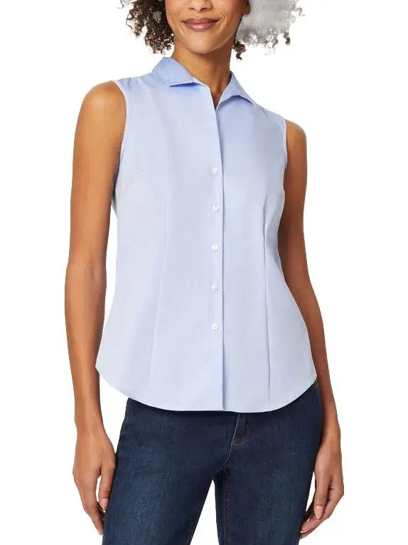 Jones New York Sleeveless Blouse - Blue
