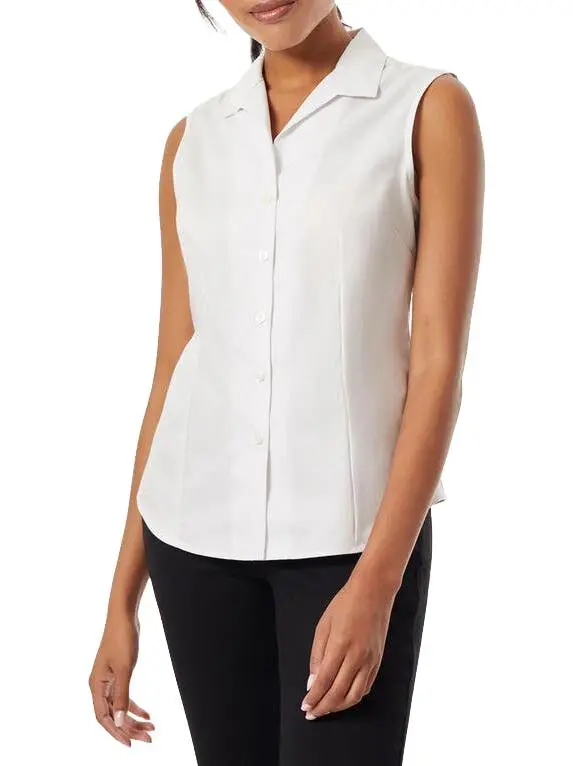 Jones New York Sleeveless Blouse - White