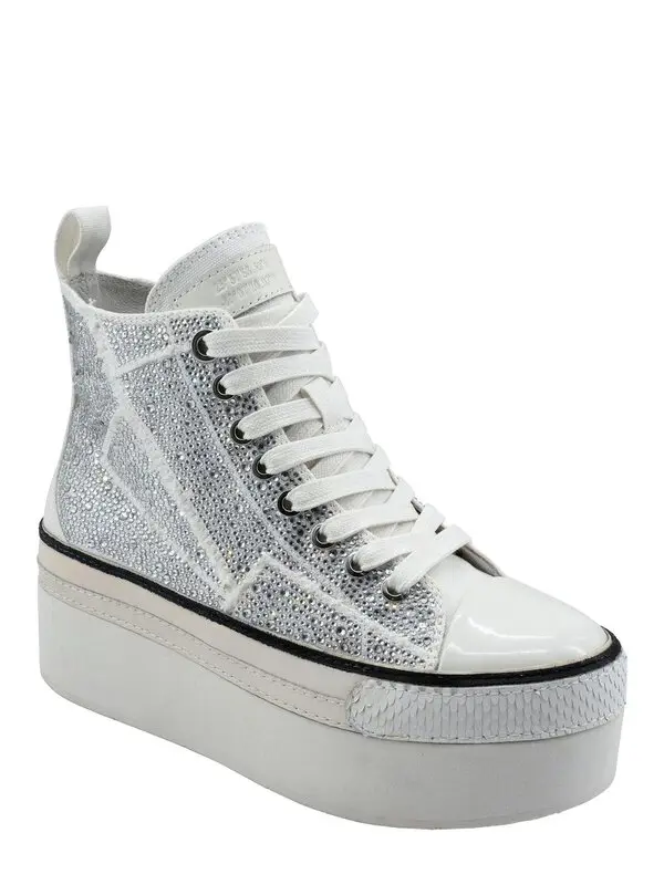 ZIGI Carmensa High-top Platform Sneakers - White Canvas