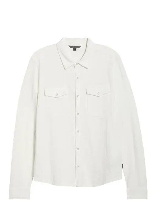 John Varvatos Cotton Snap-up Western Shirt - White