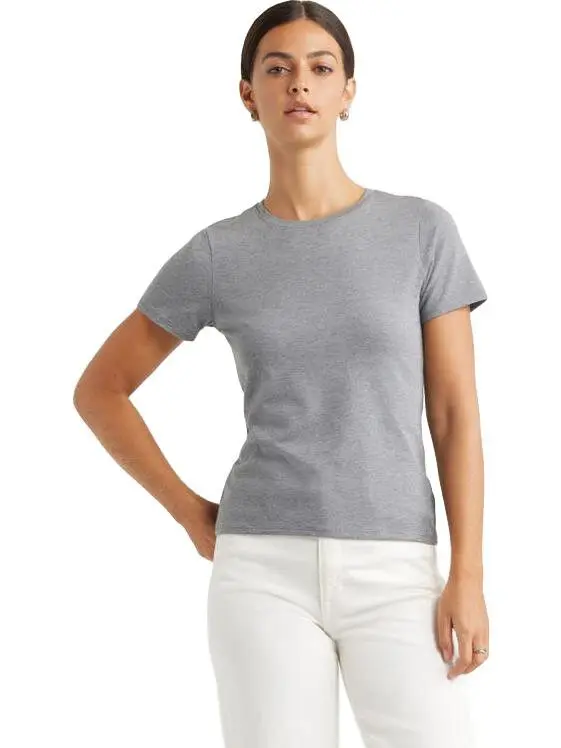 Nordstrom Pima Cotton Blend Crewneck T-shirt - Grey Dark Heather