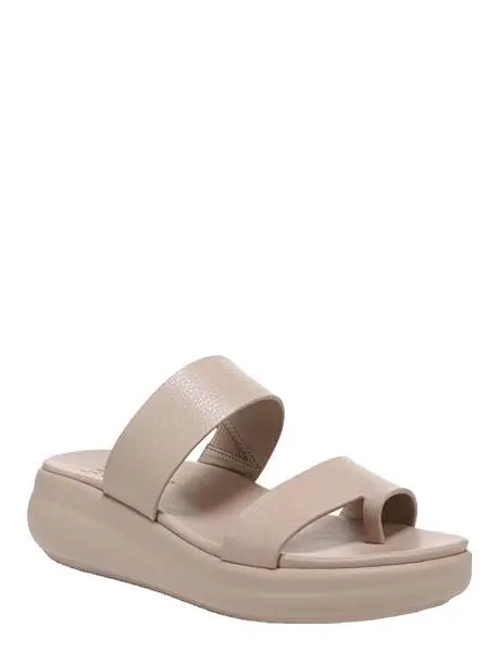 Naturalizer Genn-drift Platform Slide Sandals - Sand Drift Brown Leather