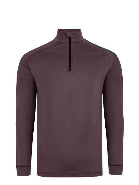 SWANNIES Graham Quarter Zip Golf Pullover - Maroon Heather