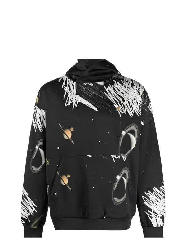 VIVIENNE WESTWOOD Planets-print Pullover Sweatshirt - Black