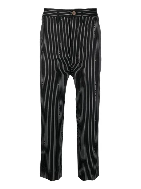 VIVIENNE WESTWOOD Cruise Stripe Cropped Trousers - Black