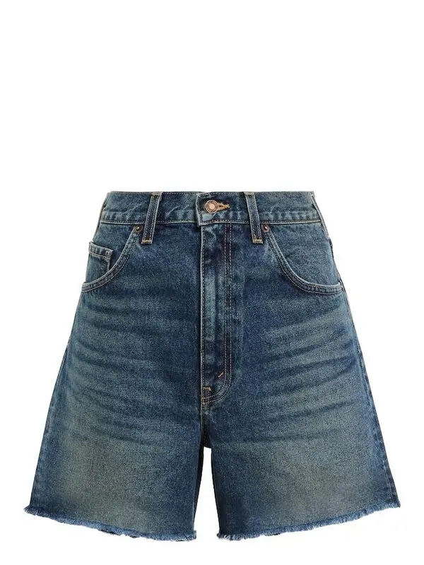 NILI LOTAN Yoann Denim Shorts - Blue