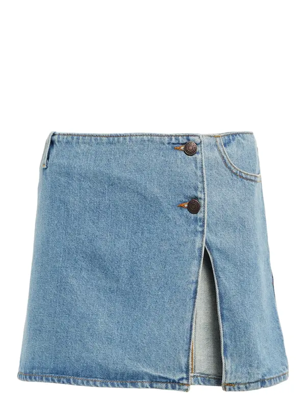 Magda Butrym Low-rise Denim Mini Skirt - Blue