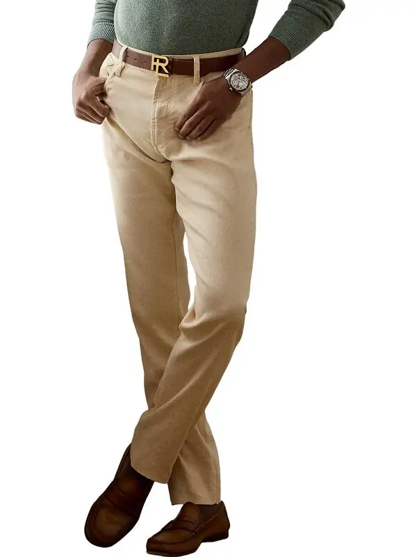 Ralph Lauren Slim Fit Stretch Linen-cotton Jean - Vintage Cream