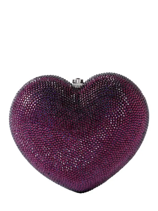 Judith Leiber Petit Coeur Clutch - Purple