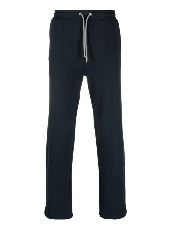 Corneliani Drawstring Cotton Track Pants - Blue