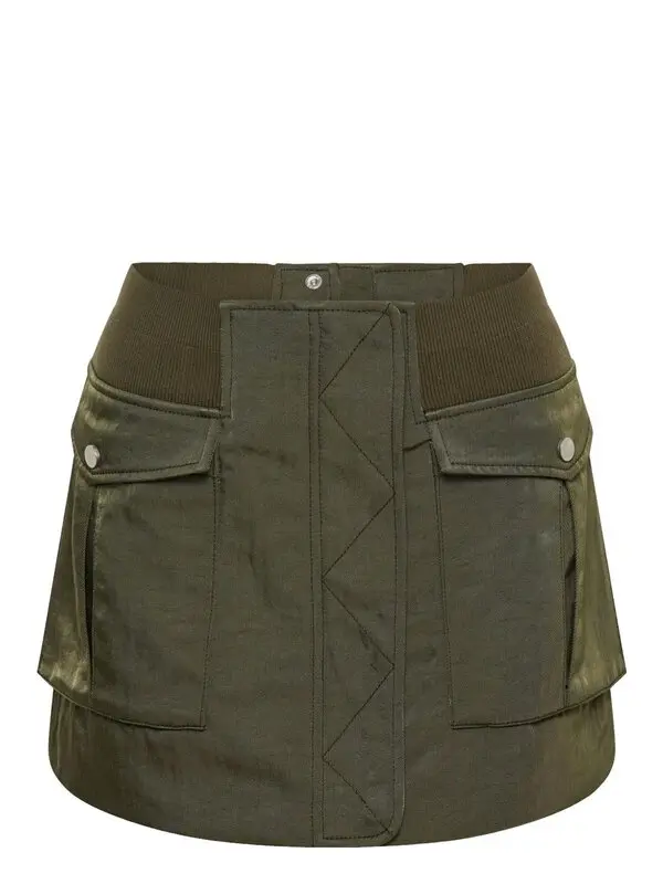 DION LEE Fitted Military Miniskirt - Green