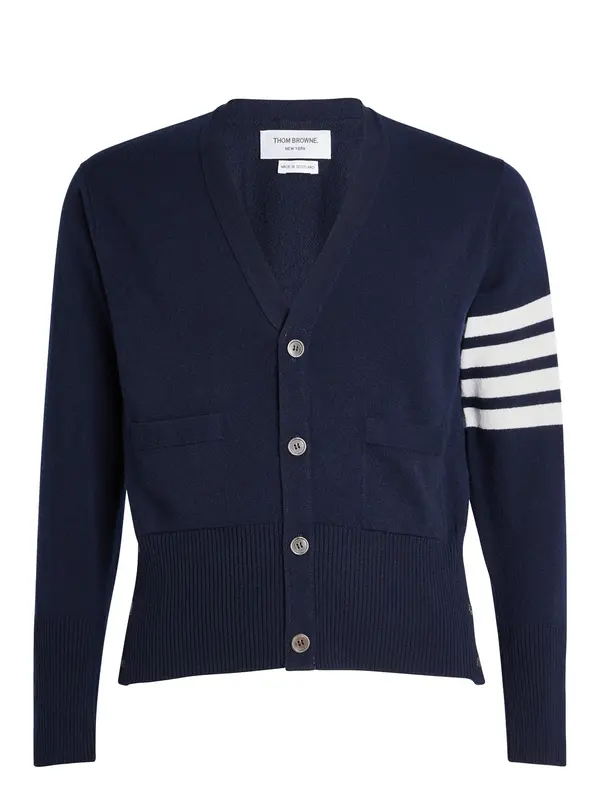 Thom Browne Cashmere Button-up Cardigan - Navy