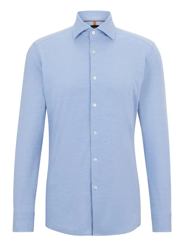 BOSS Cotton-blend Shirt - Blue