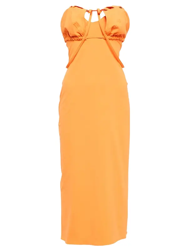 Jacquemus La Robe Bikini Cotton-blend Midi Dress - Orange