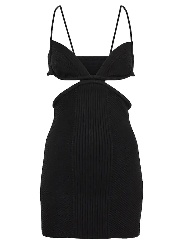 Off-White Cutout Minidress - Black