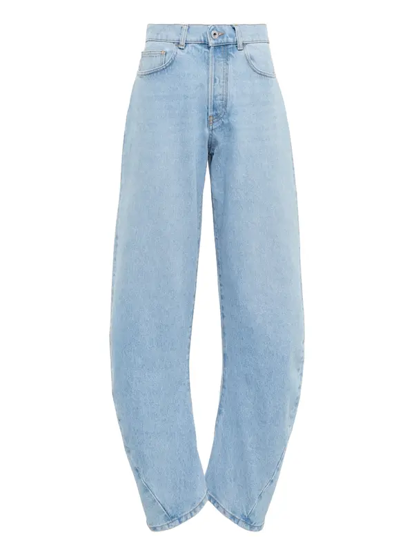 Off-White Bleach Twist High-rise Jeans - Blue