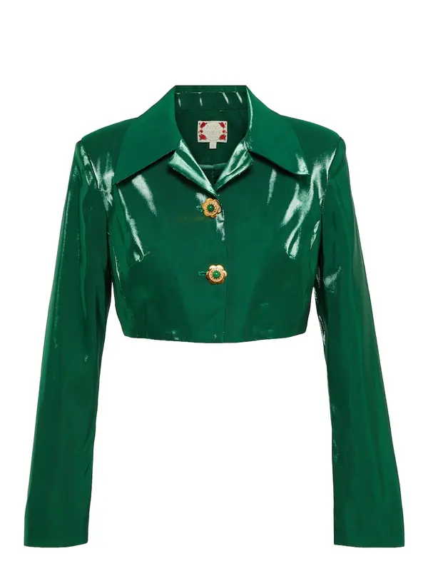 MISS SOHEE Cropped Jacket - Green