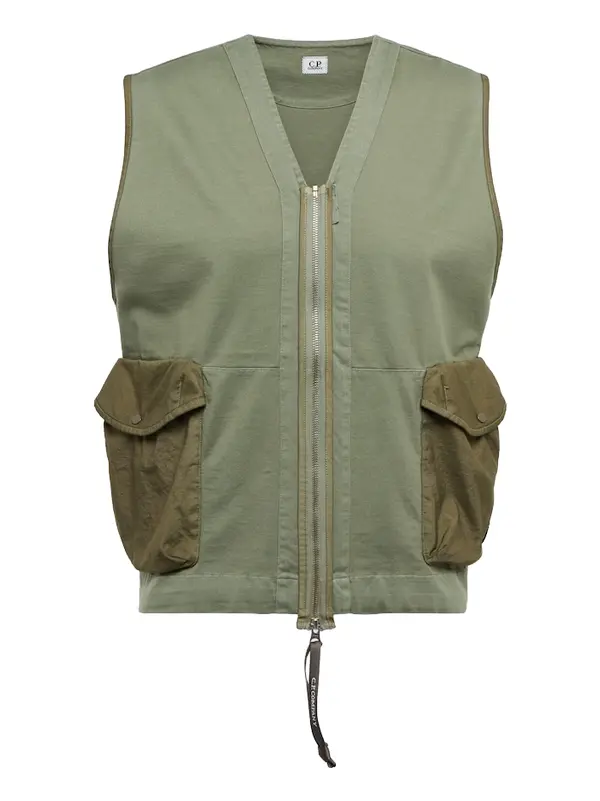 C.P. COMPANY Cotton Jersey Vest - Green