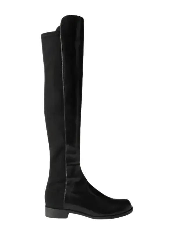 STUART WEITZMAN 5050 Lift Leather And Stretch Over-the-knee Boots - Black