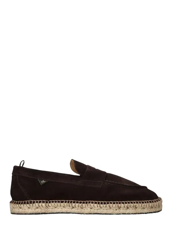 HARRYS OF LONDON Suede Riviera Espadrille Loafers - Brown