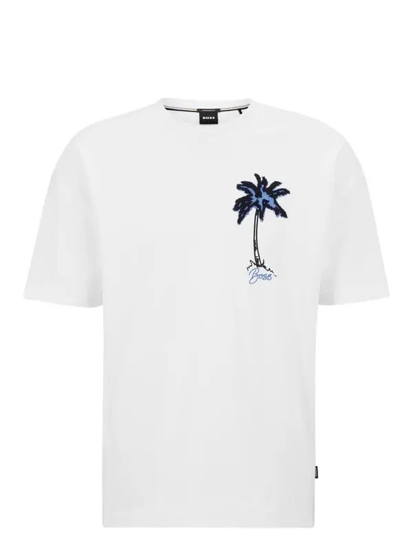 BOSS Oversized Appliqué T-shirt - White