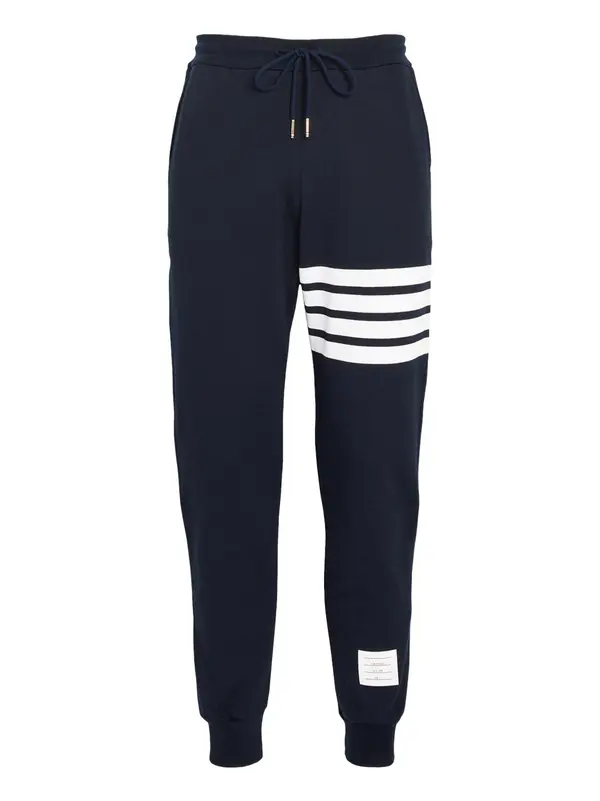Thom Browne Four-stripe Sweatpants - Navy