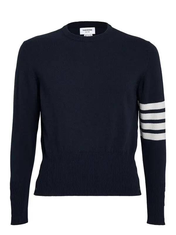 Thom Browne Cashmere 4-bar Sweater - Navy