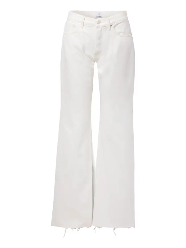 ANINE BING Hugh High-rise Straight-leg Jeans - Ivory